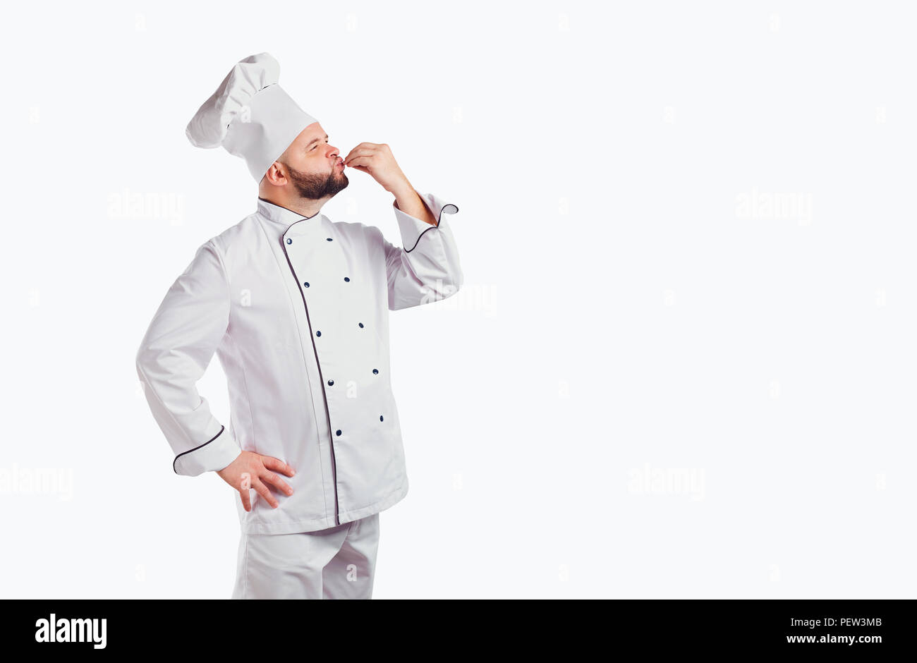 Funny chef with beard cook Stock Photo - Alamy