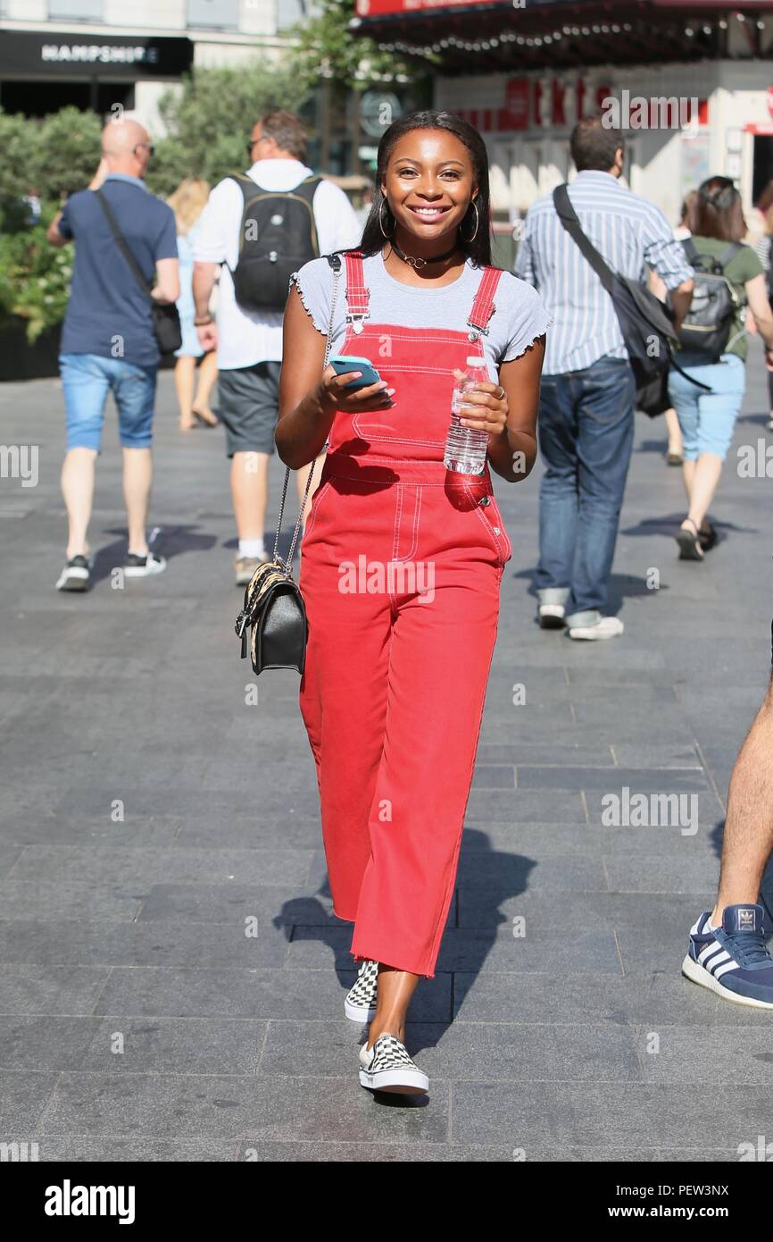 Samira Mighty from Love Island seen leaving Global studios after doing ...