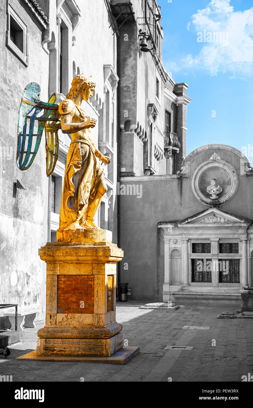 Statue in the yard of Sant'Angelo castle Stock Photo - Alamy