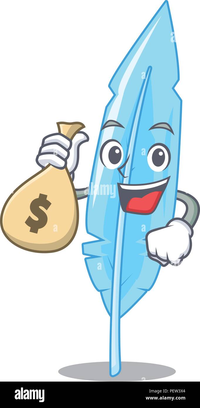 With money bag feather character cartoon style Stock Vector Image & Art ...