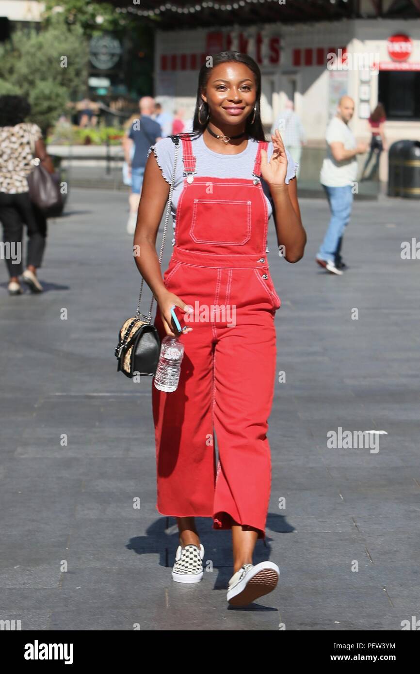 Samira Mighty from Love Island seen leaving Global studios after doing ...
