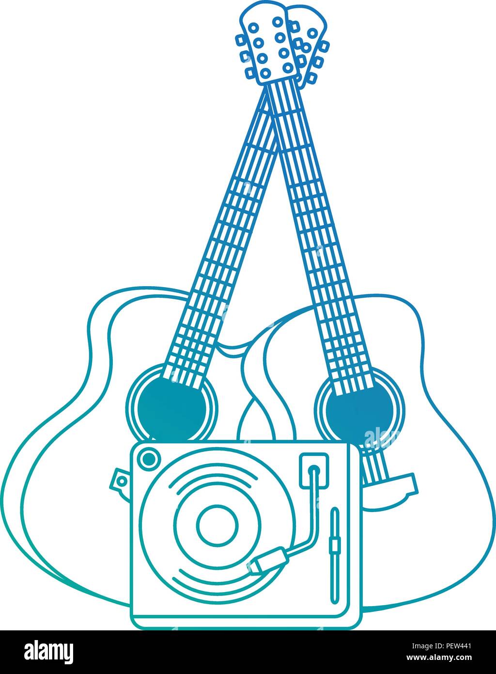 Cartoon musical instruments guitars Stock Vector Images - Alamy