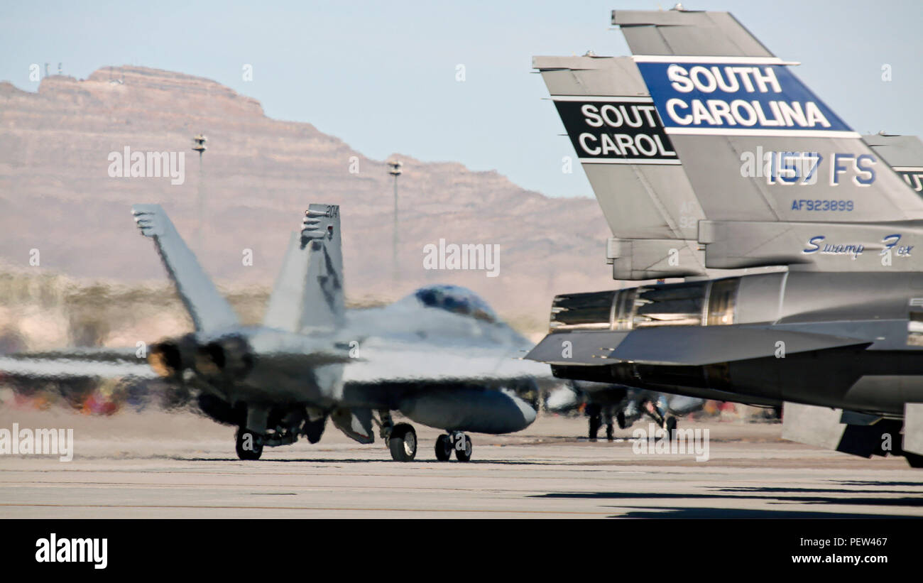 A Royal Australian Air Force No 1 Squadron F/A-18F Super Hornet departs ...