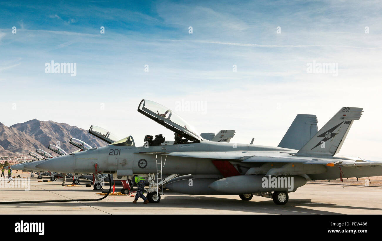 The Royal Australian Air Force F/A-18F Super Hornets from No. 1 ...