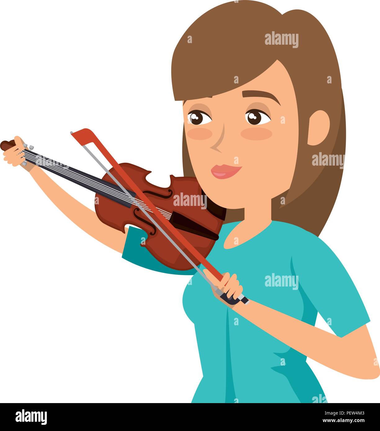 Woman violin studio Stock Vector Images - Alamy