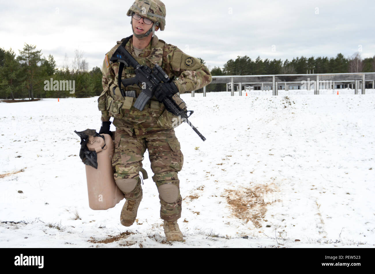 Pfc. Justin Liles, an M1127 Reconnaissance Vehicle Stryker driver with ...
