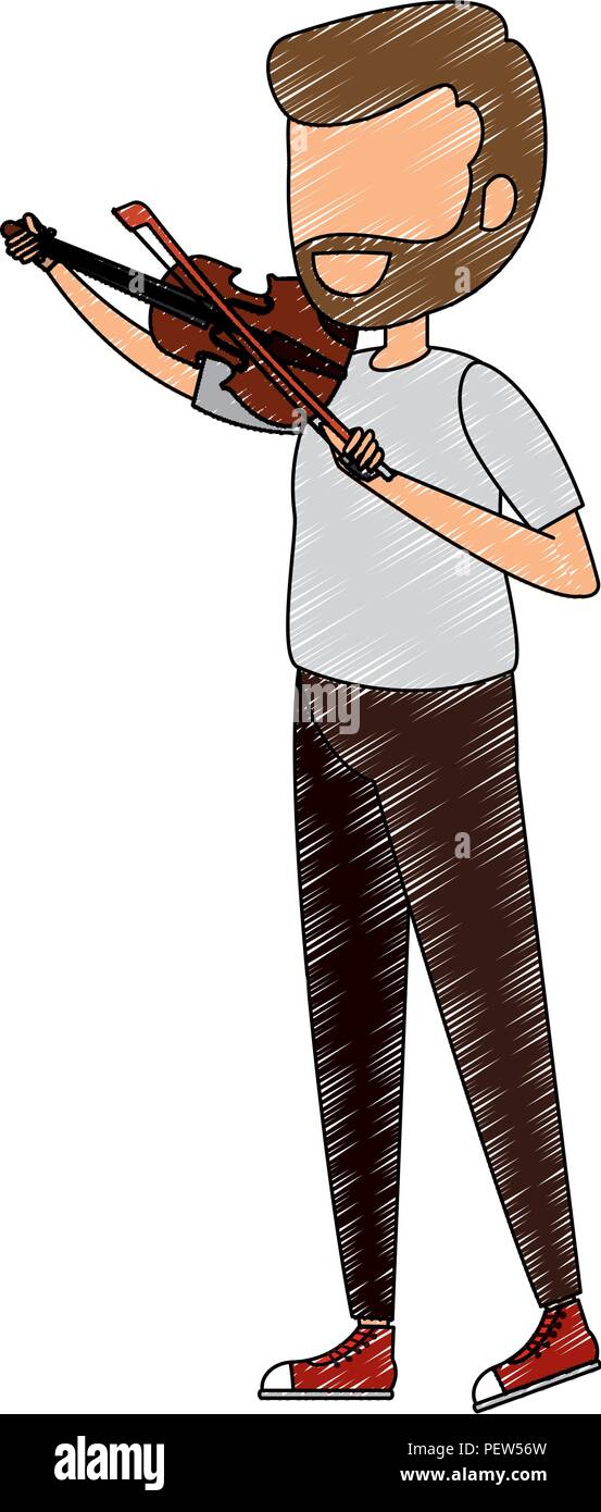 Fiddle player man Stock Vector Images - Alamy