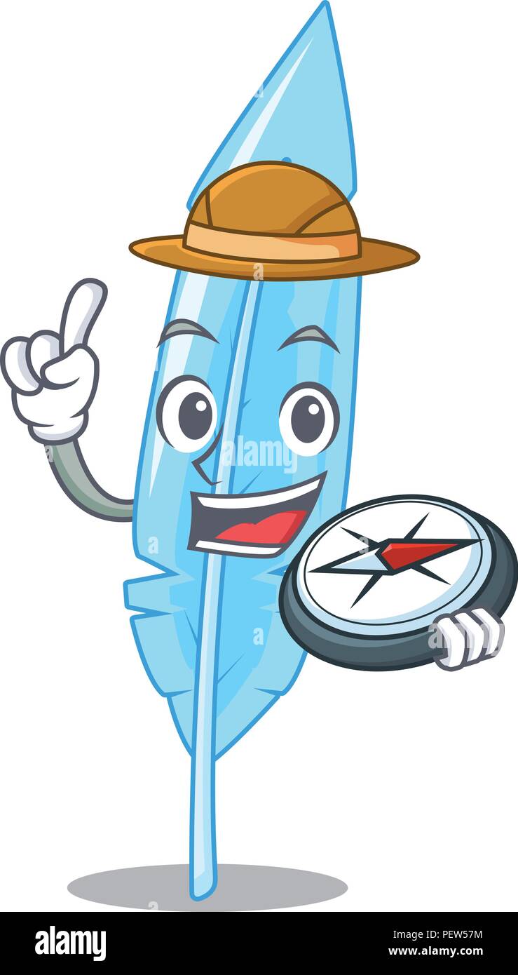 Explorer hand drawn feather mascot Stock Vector Image & Art - Alamy