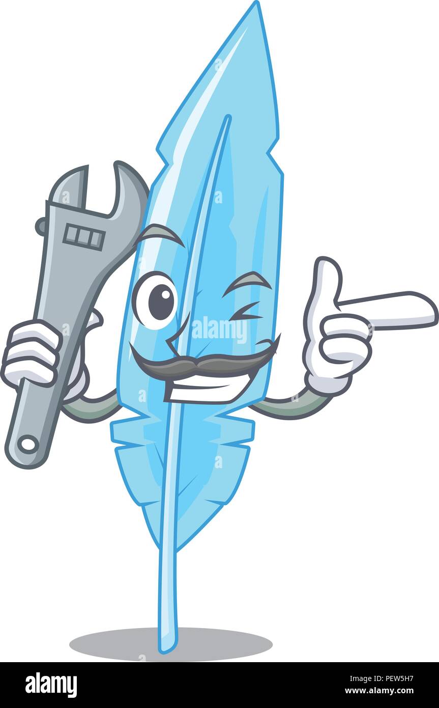 Mechanic feather mascot cartoon style Stock Vector Image & Art - Alamy