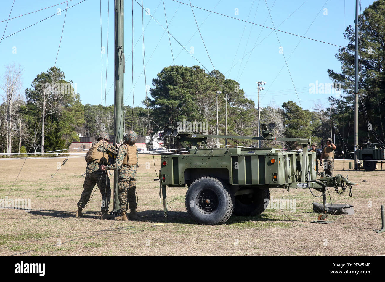 Marines with Headquarters Company, Combat Logistics Regiment 25 ...