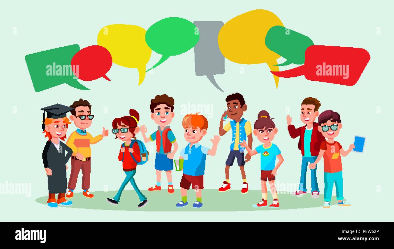 Group of women talking school Stock Vector Images - Alamy