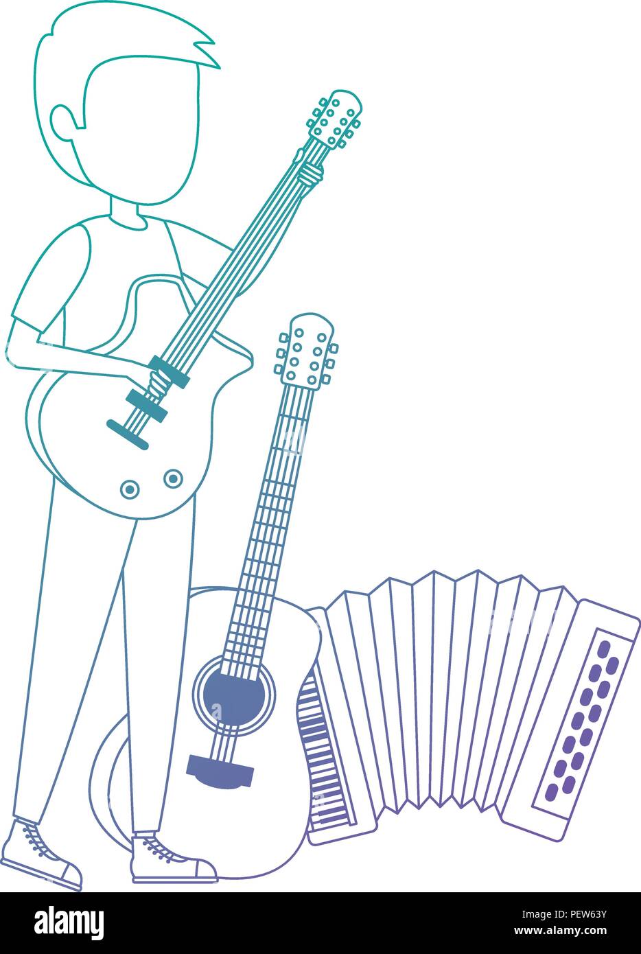 Male artist musical instruments Stock Vector Images - Alamy