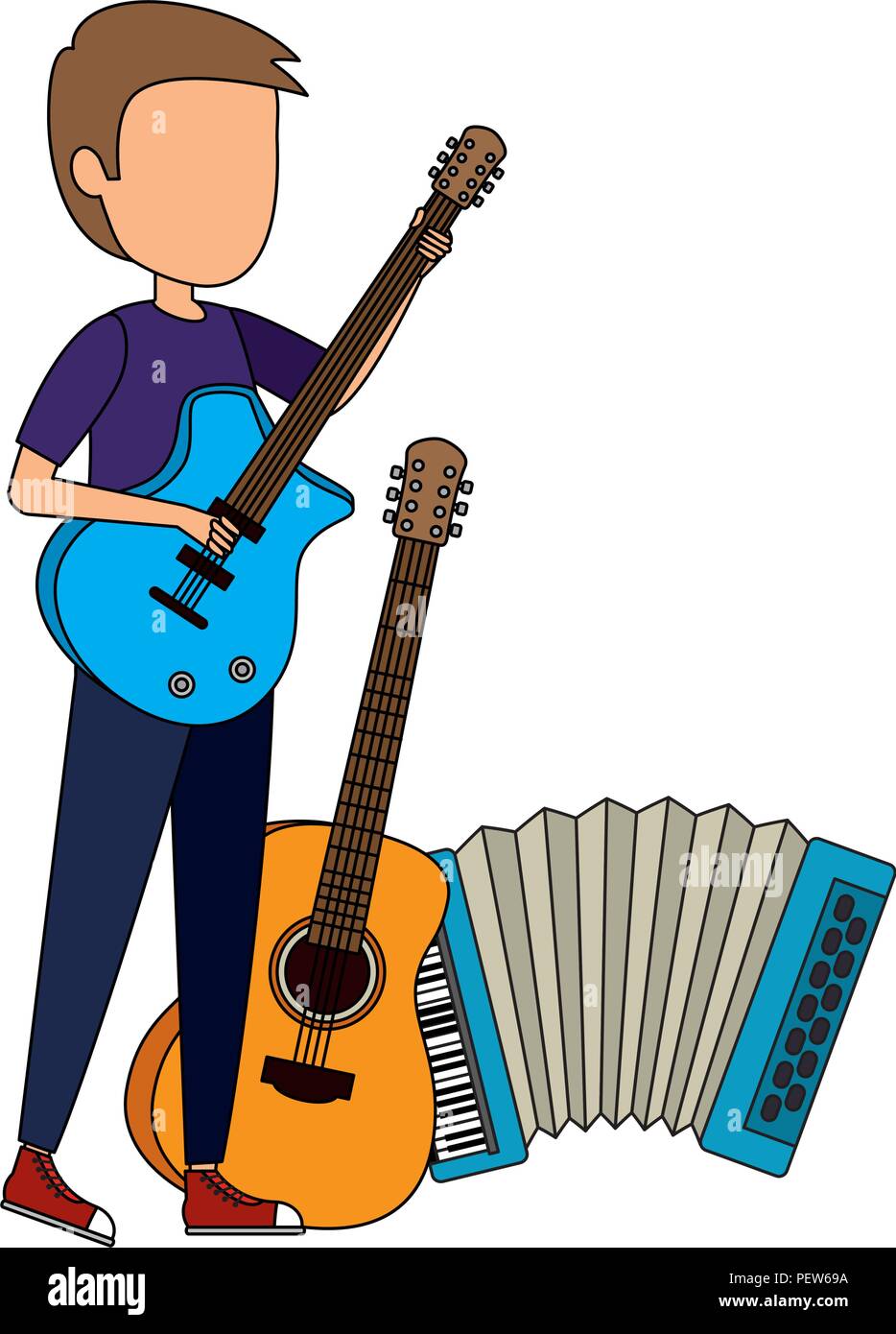 Male artist musical instruments Stock Vector Images - Alamy