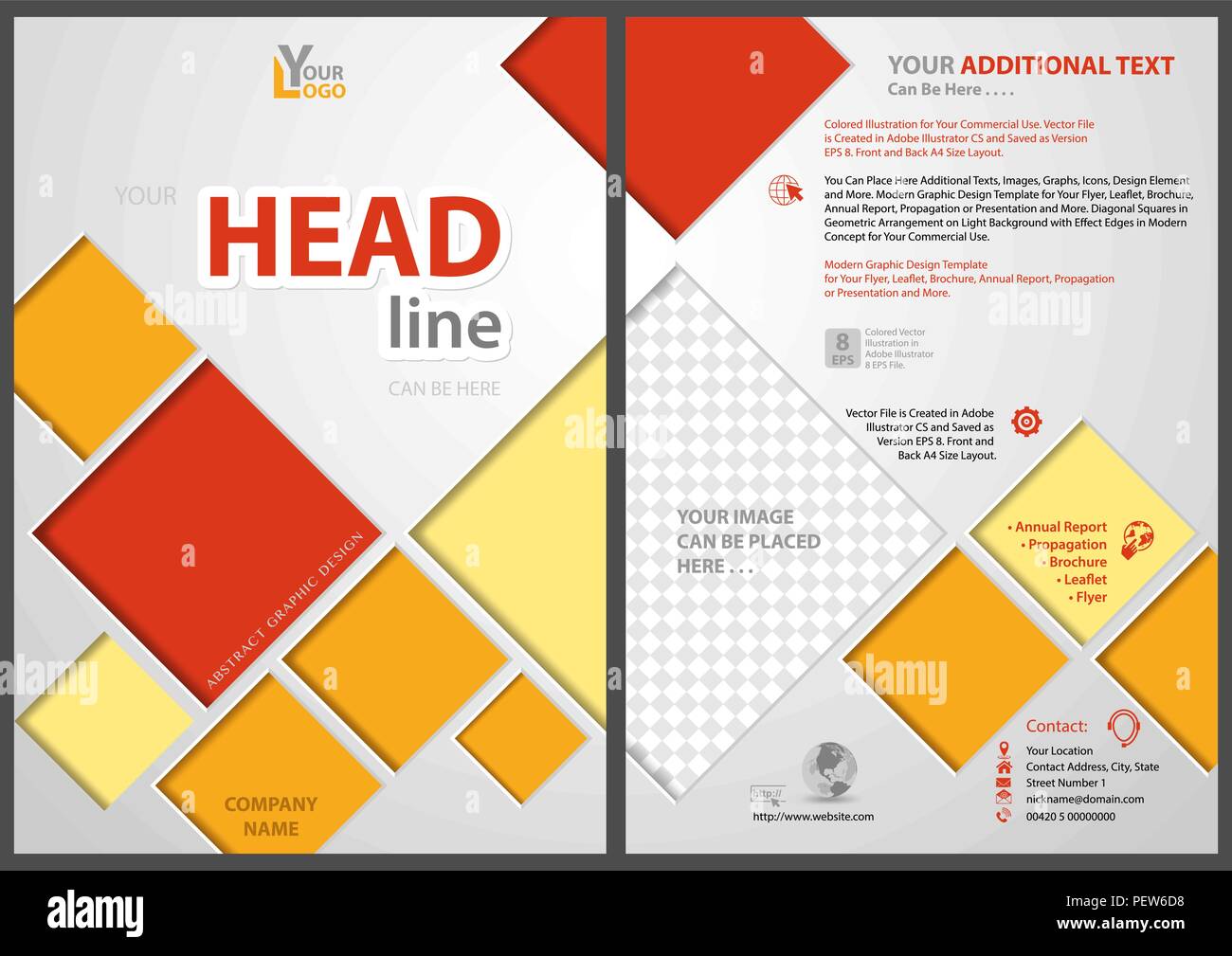 Flyer Template with Colored Squares Stock Vector Image & Art - Alamy