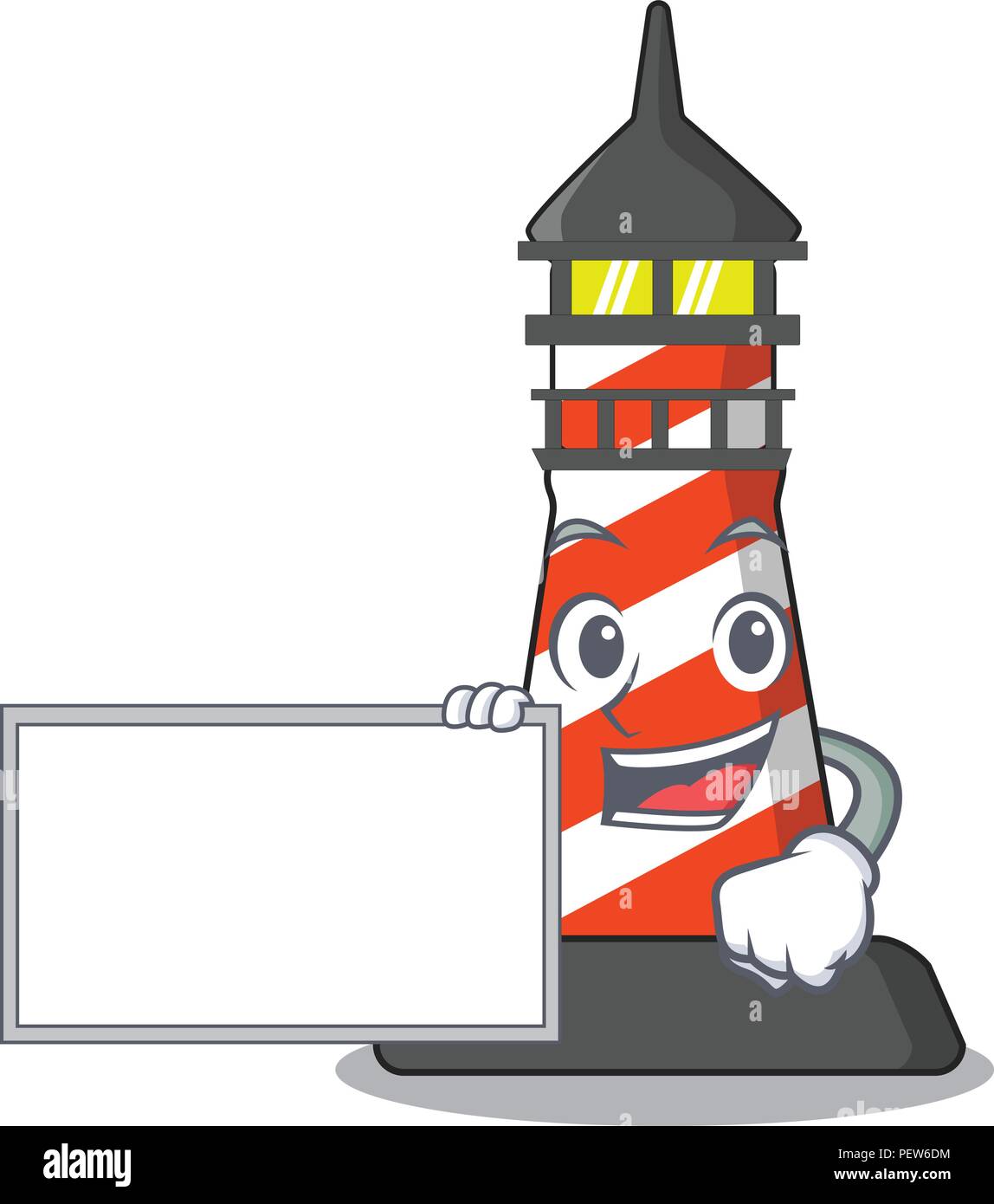 With board lighthouse character cartoon style Stock Vector Image & Art ...