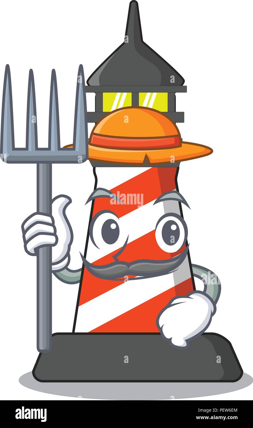 Farmer lighthouse character cartoon style Stock Vector Image & Art - Alamy