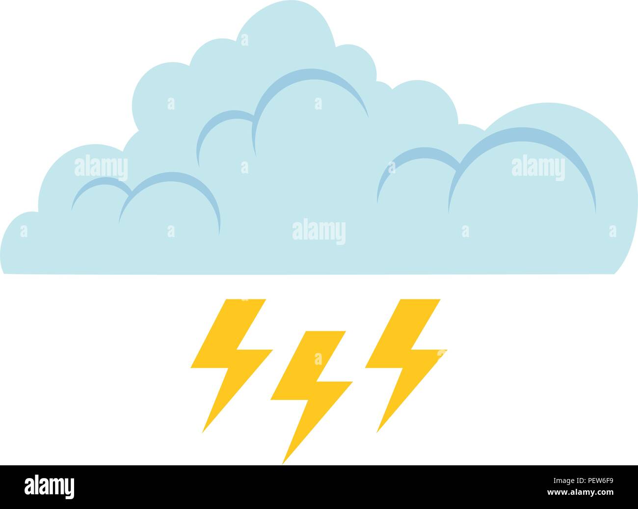 cloud with thunder ray Stock Vector Image & Art - Alamy