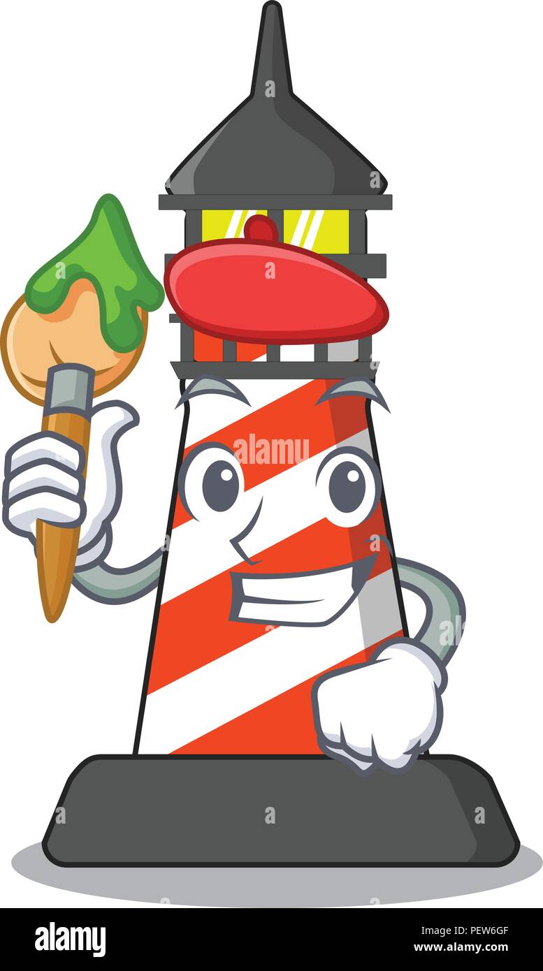 Artist lighthouse character cartoon style Stock Vector Image & Art - Alamy
