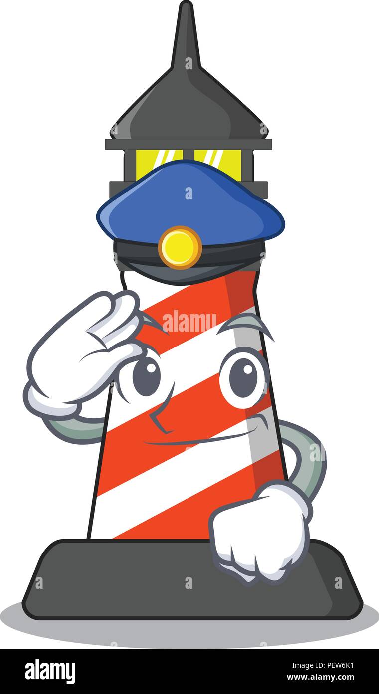 Police lighthouse character cartoon style Stock Vector Image & Art - Alamy