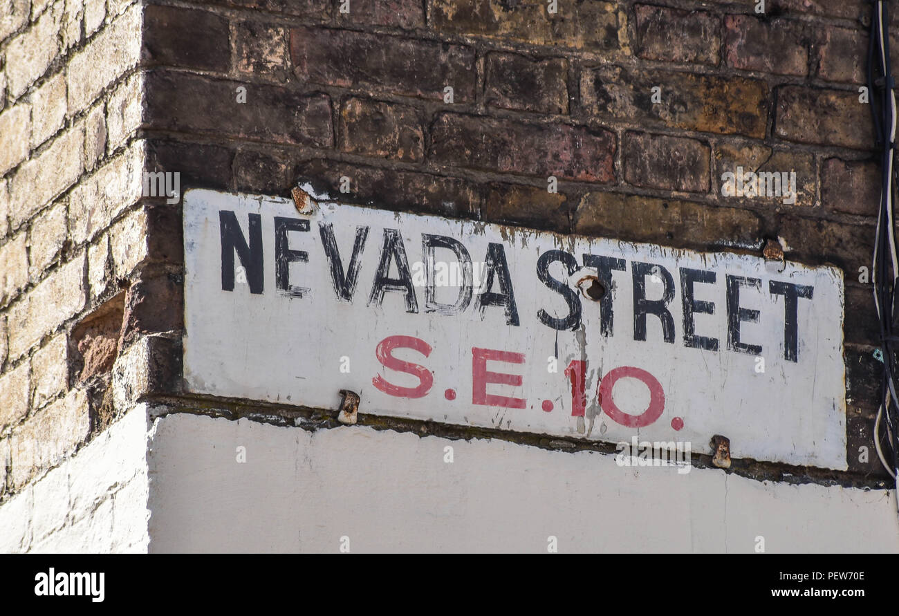 street sign for nevada street london Stock Photo - Alamy