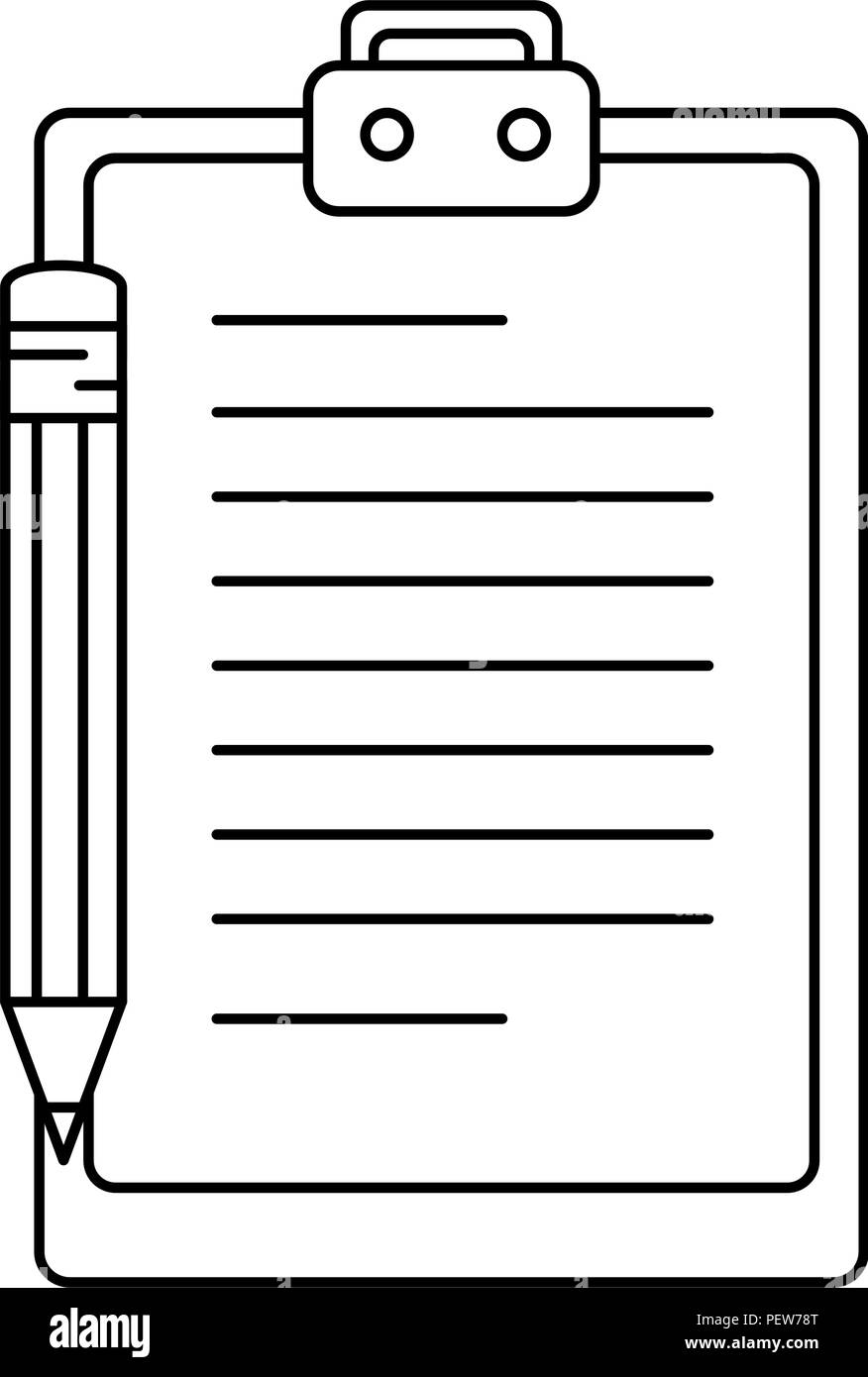 clipboard checklist with pencil Stock Vector Image & Art - Alamy