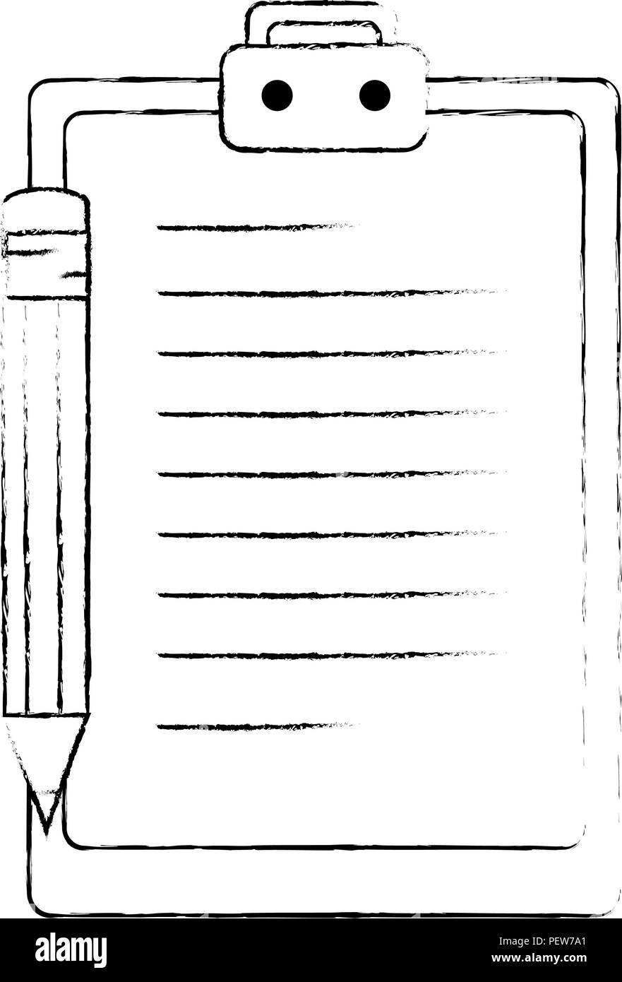 clipboard checklist with pencil Stock Vector Image & Art - Alamy