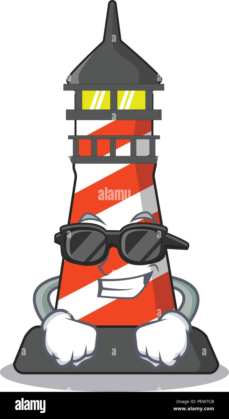 Super cool cartoon realistic red lighthouse building Stock Vector Image ...