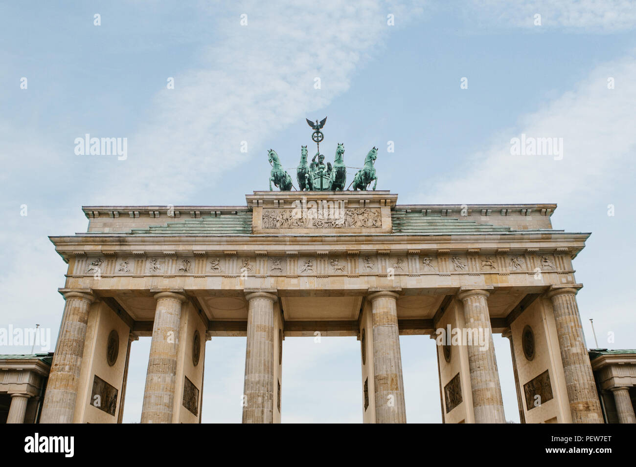 Brandenburg gate in Berlin, Germany. Architectural monument in historic ...