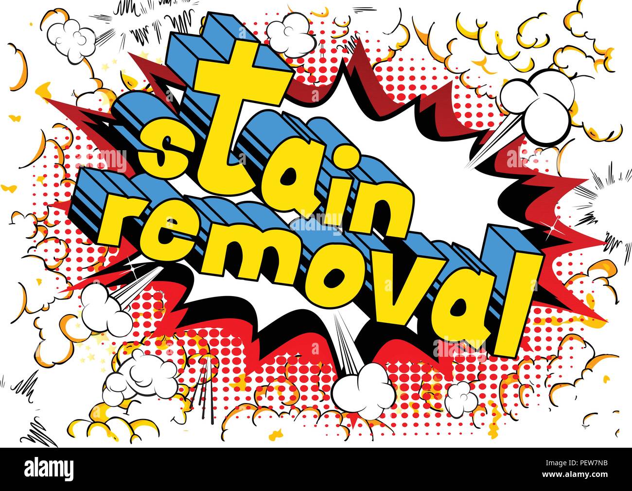Stain Removal - Vector illustrated comic book style phrase Stock Vector ...