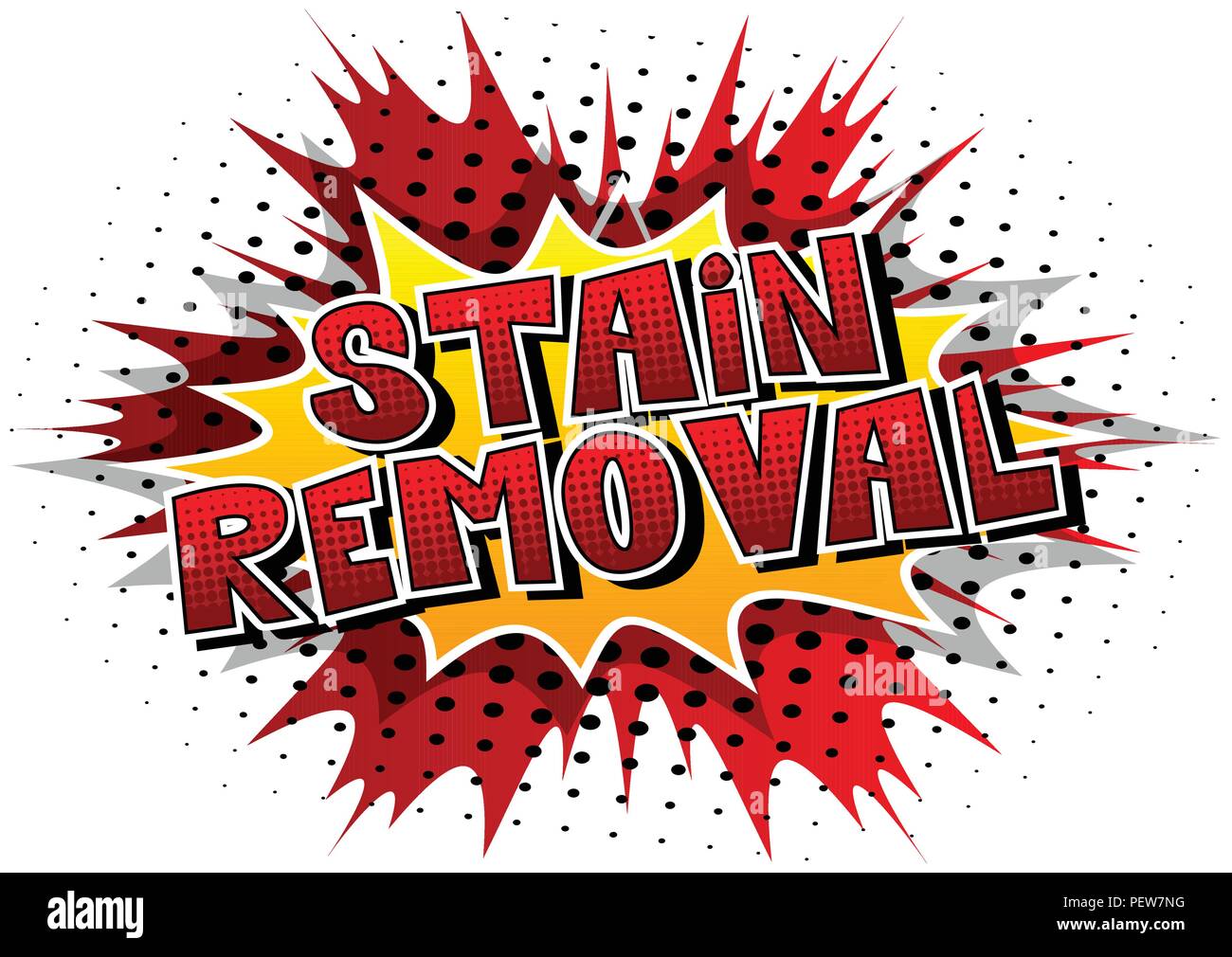 Stain Removal - Vector illustrated comic book style phrase Stock Vector ...