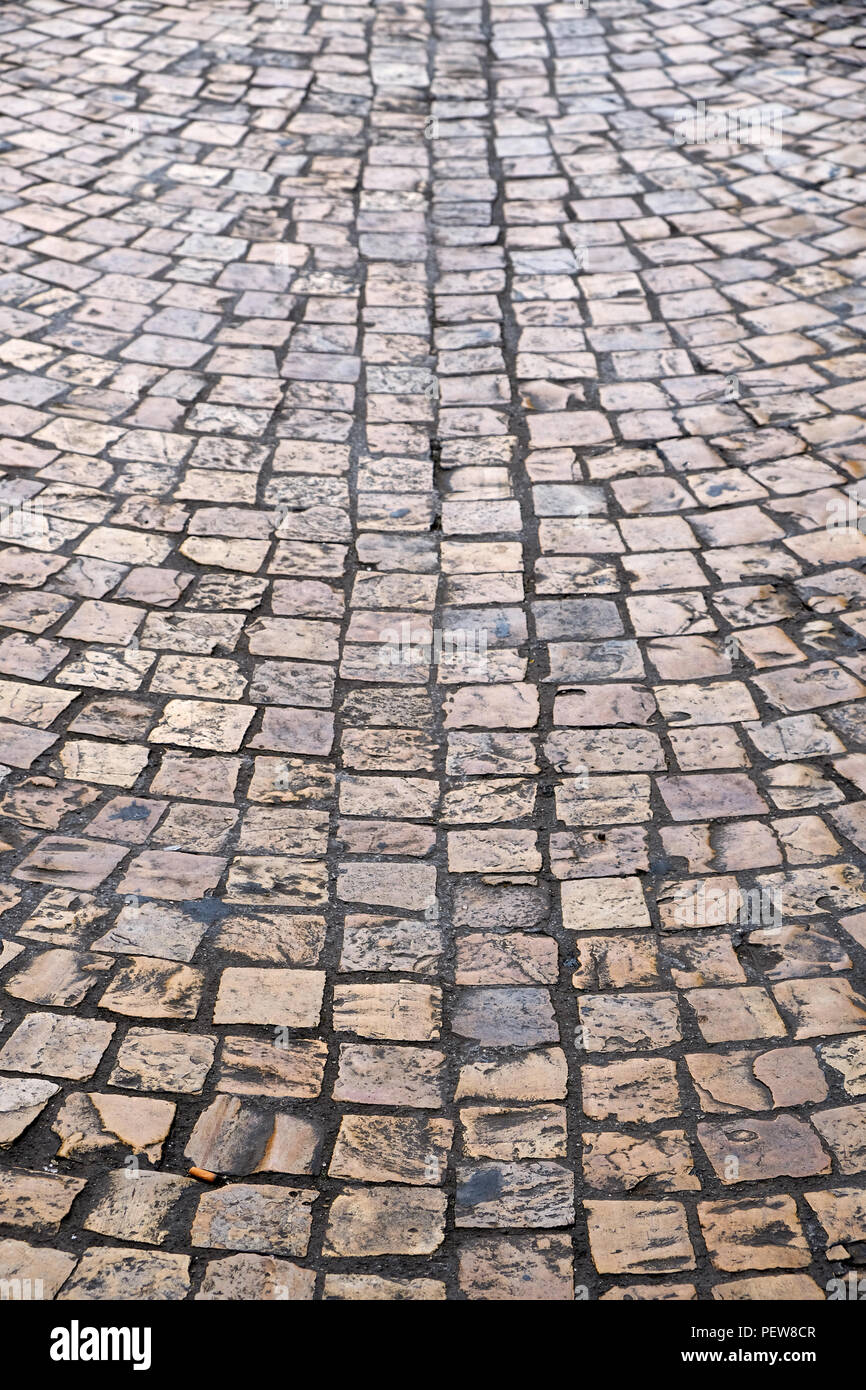 old cobble stone road surface background texture vertical Stock Photo ...