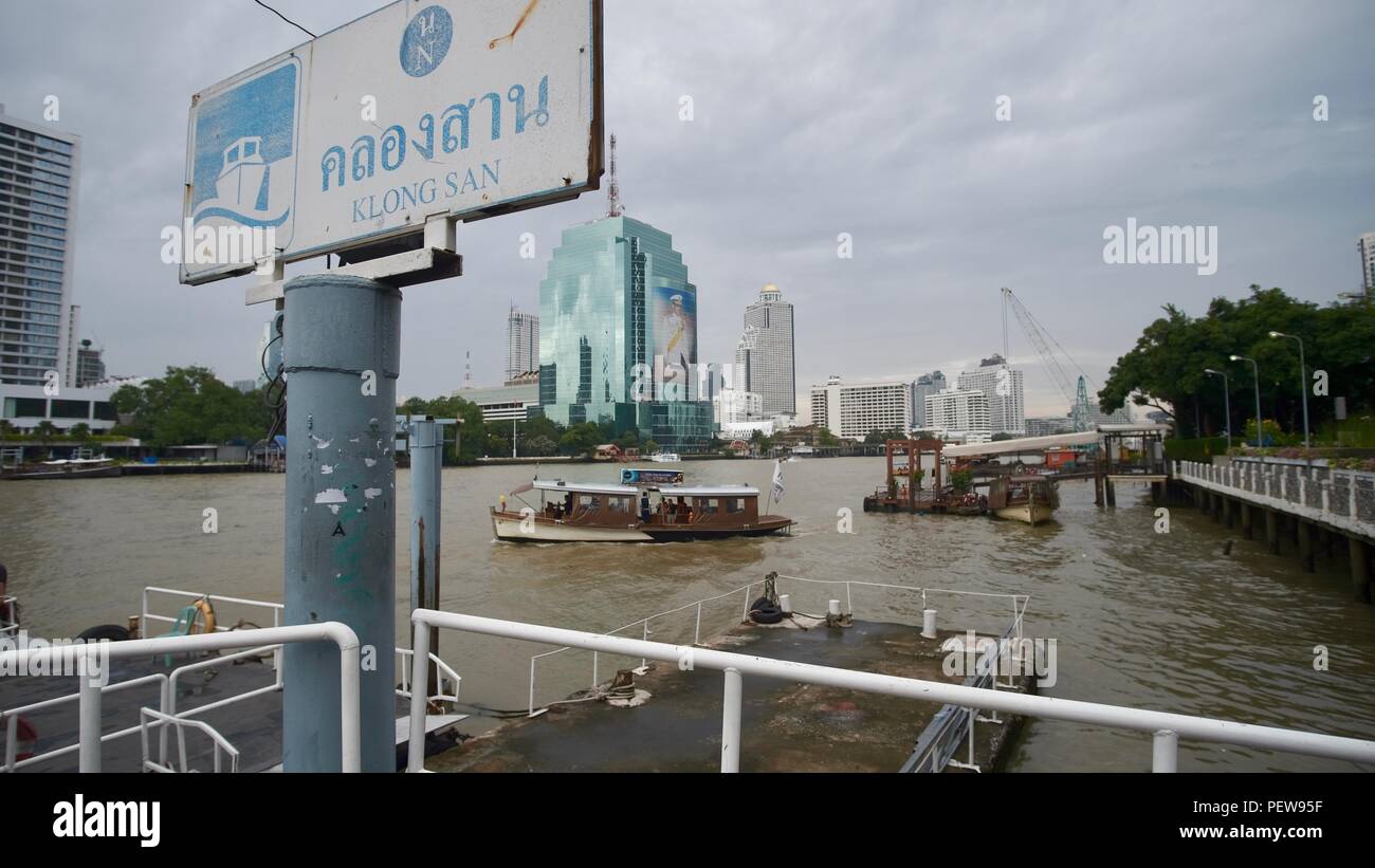 Chao Phraya River cultural and economic heartland of Bangkok Thailand ...
