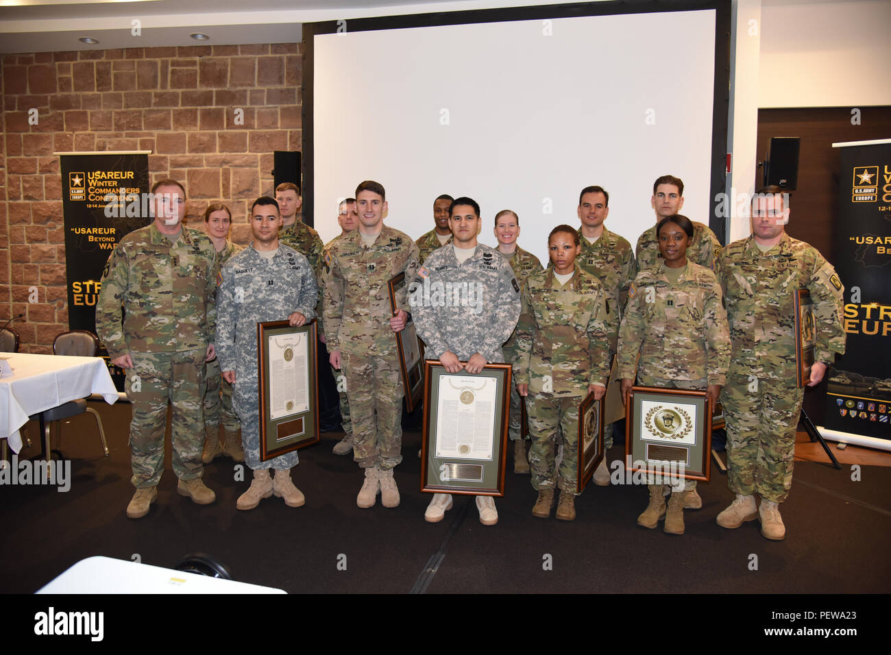 Lt. Gen. Ben Hodges, U.S. Army Europe Commanding General (far left ...