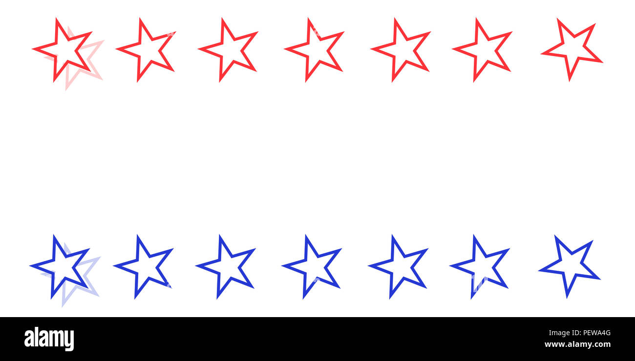 red blue outlined stars on a colored surface - geometric shapes ...