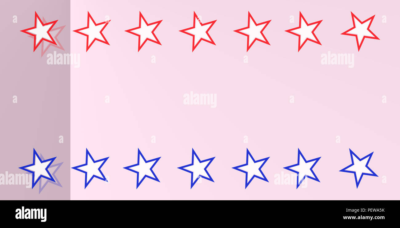 red blue outlined stars on a colored surface - geometric shapes ...