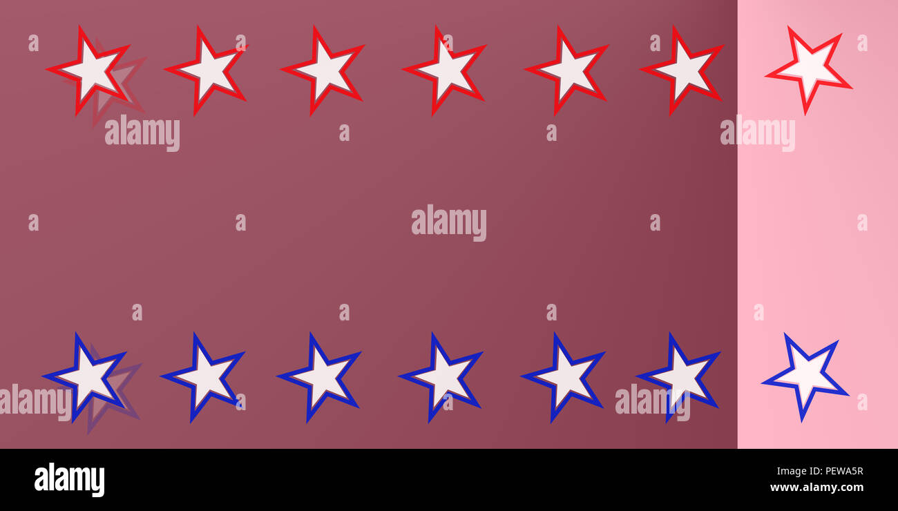 red blue outlined stars on a colored surface - geometric shapes ...