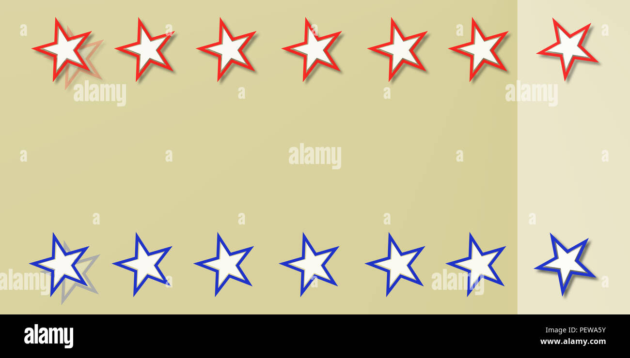 red blue outlined stars on a colored surface - geometric shapes ...