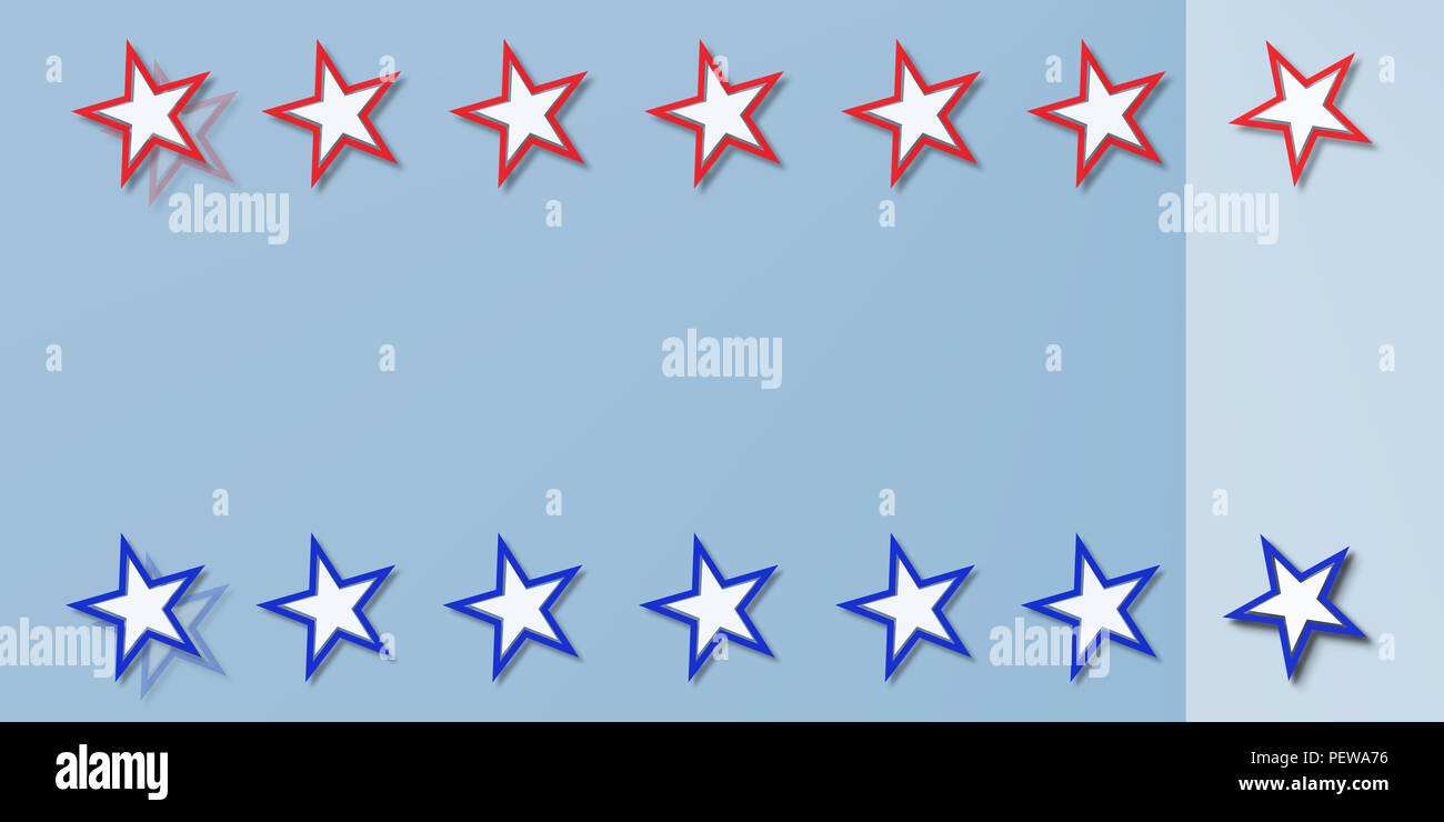 red blue outlined stars on a colored surface - geometric shapes ...