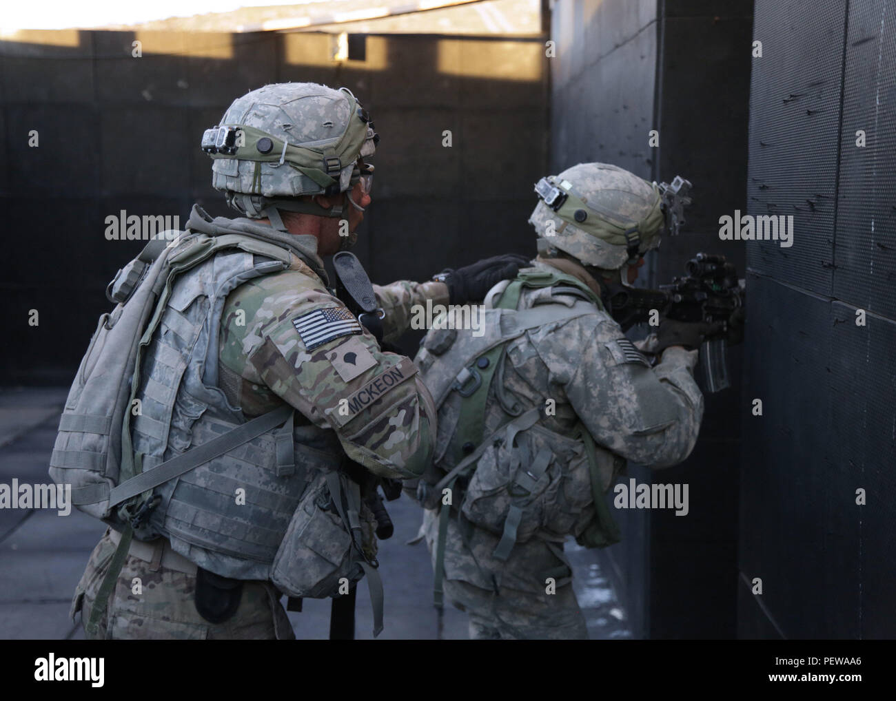U.S. Army Soldiers assigned to 1st Battalion, 17th Infantry Regiment, 2nd Brigade Combat Team ...