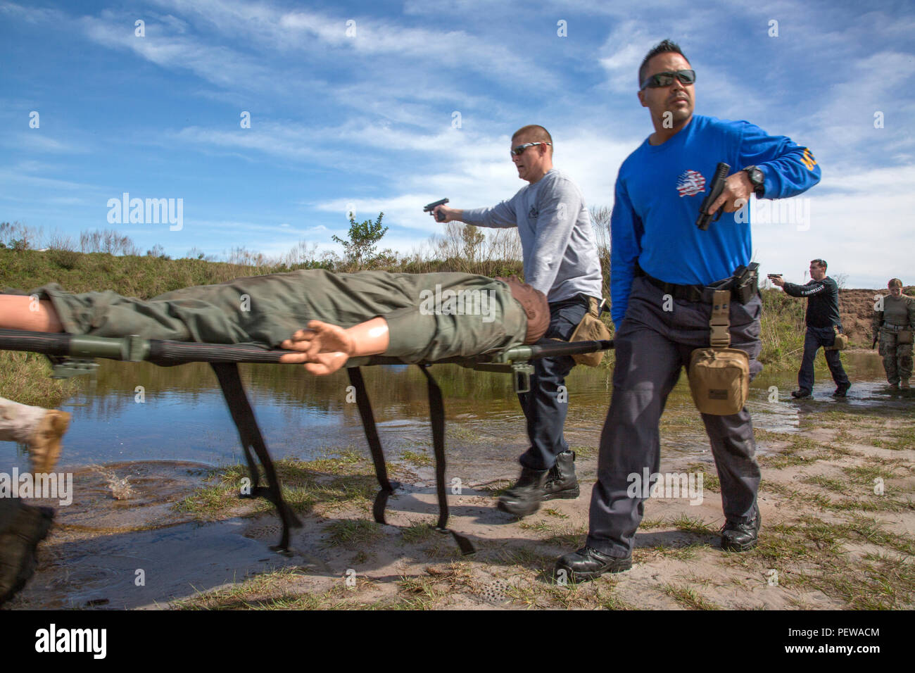 First responders from Florida participate in a live-fire training ...
