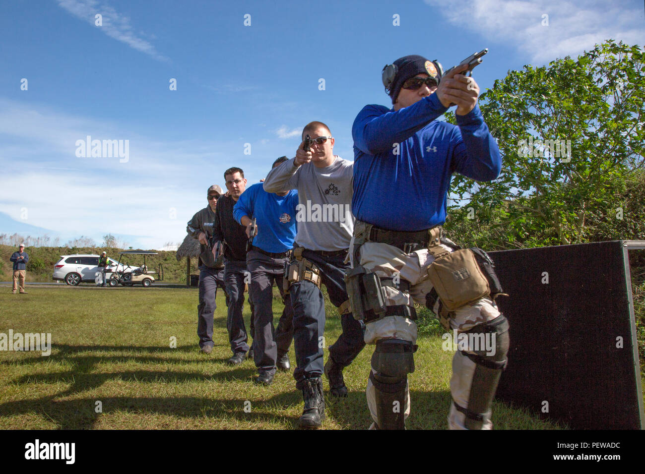 First responders from Florida participate in a live-fire training ...