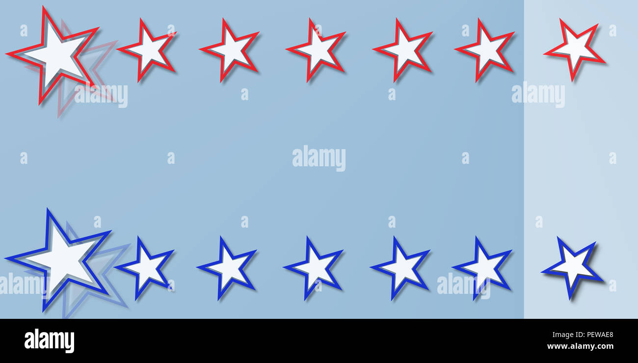 red blue outlined stars on a colored surface - geometric shapes ...