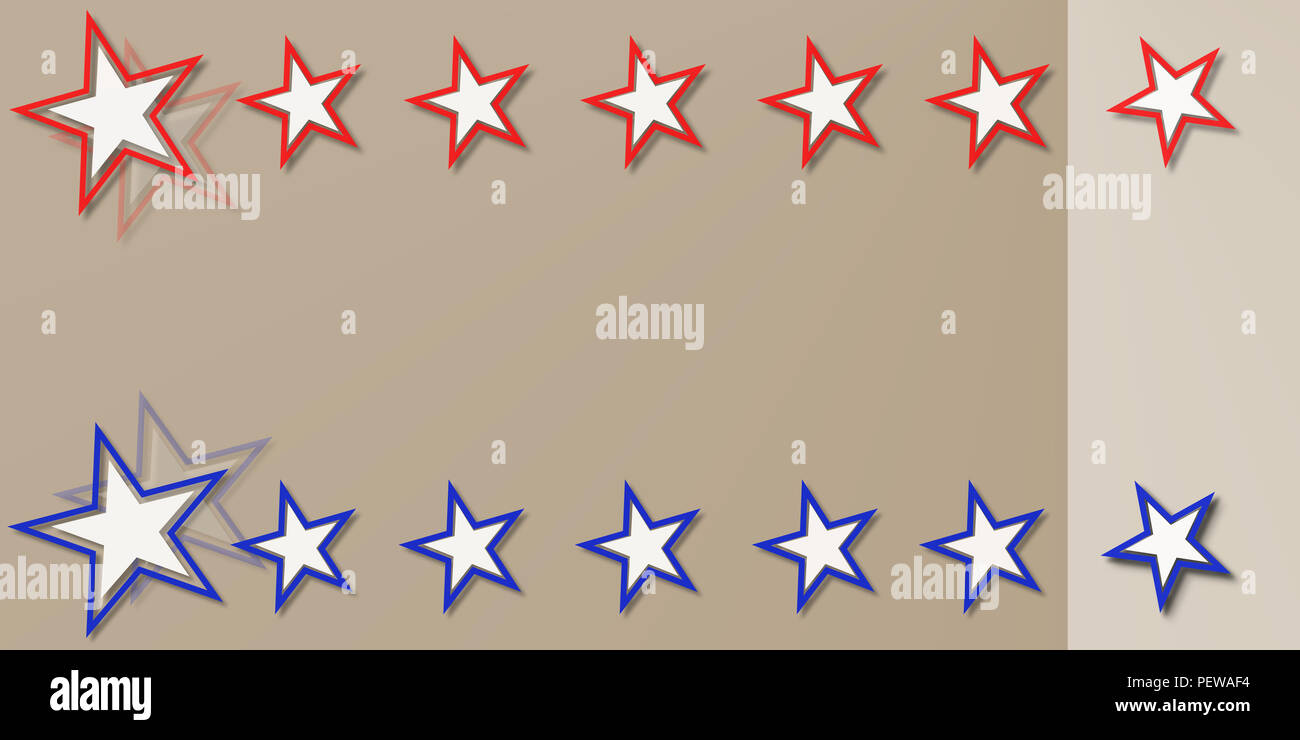 red blue outlined stars on a colored surface - geometric shapes ...