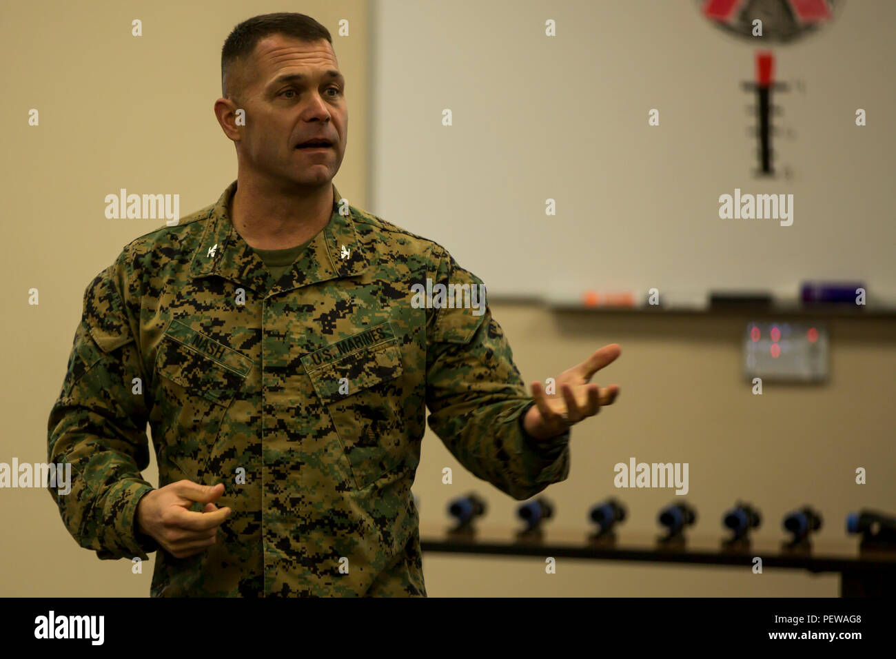 U.S. Marine Corps Col. Christopher Nash, Weapons Field and Training ...
