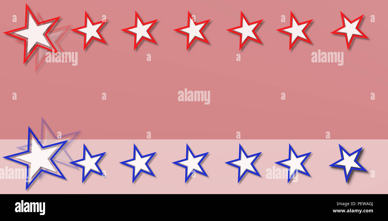 red blue outlined stars on a colored surface - geometric shapes ...