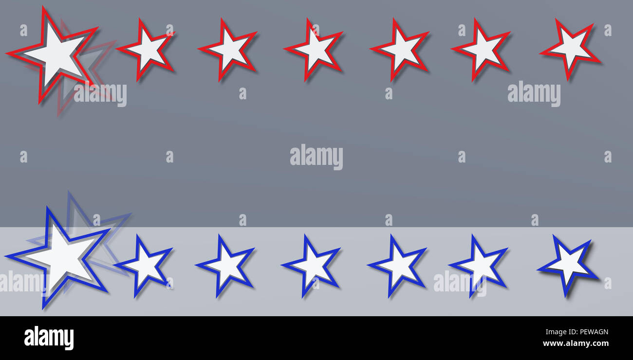 red blue outlined stars on a colored surface - geometric shapes ...
