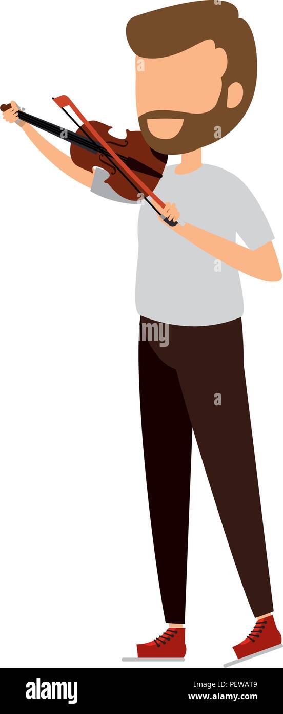 Fiddle player man Stock Vector Images - Alamy