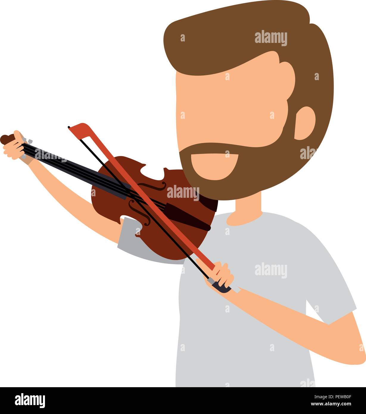 man playing fiddle character Stock Vector Image & Art - Alamy