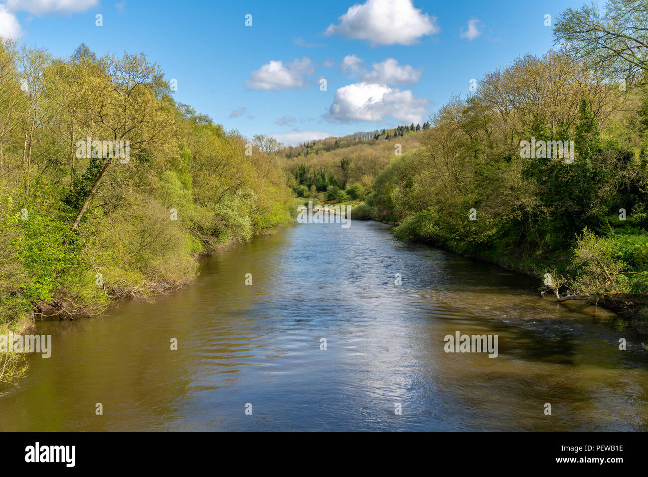 View at the River Severn, seen from the Jackfield & Coalport Memorial ...