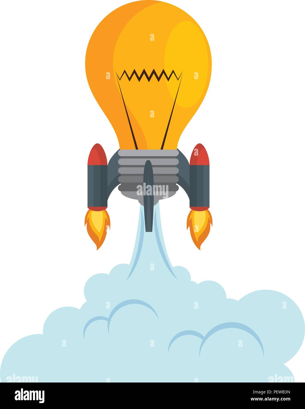 bulb rocket launcher with smoke Stock Vector Image & Art - Alamy